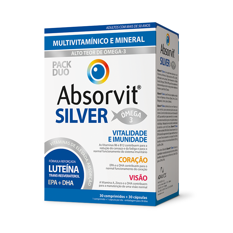 Absorvit Silver 30 capsules + 30 tablets | Farmácia 24